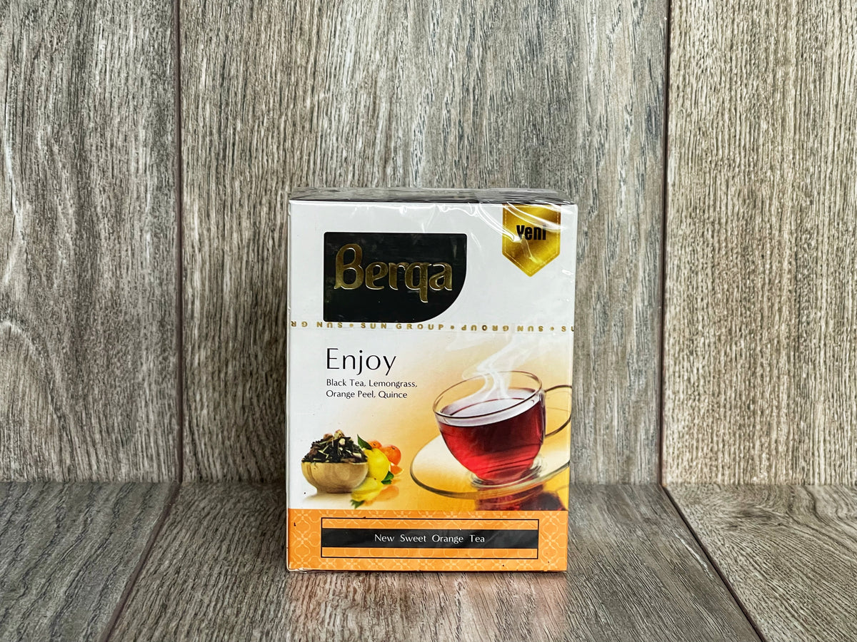 Berqa Enjoy melnā tēja ar apelsīnu aromātu [ 100 G ] – Lauku Ferma